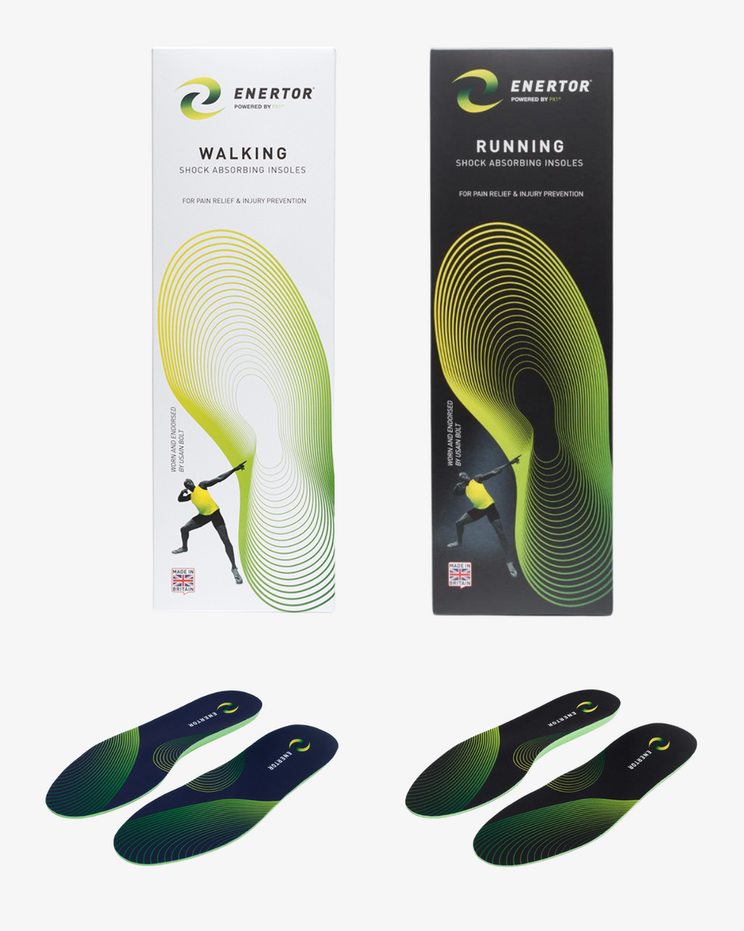 Enertor | Shock-Absorbing, Premium Running Insoles for Shoes – ENERTOR®